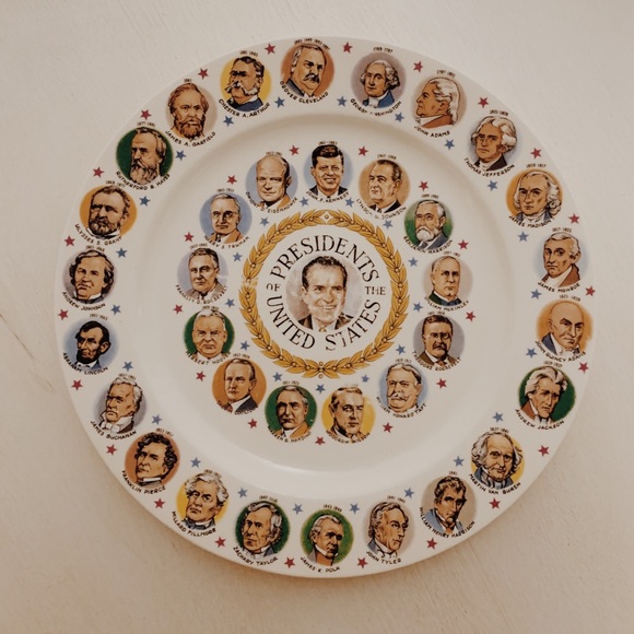 Vintage | Dining | Vintage 7s Richard Nixon Presidential Plate | Poshmark